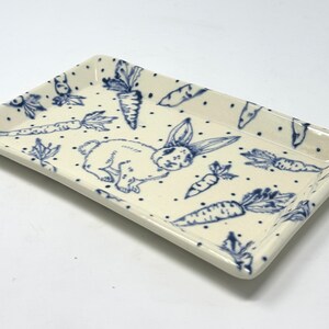 1 Hand-crafted, Bunny Rabbit Ceramic Dish/ Tray - Etsy