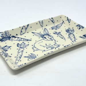 1 Hand-crafted, Bunny Rabbit Ceramic Dish/ Tray - Etsy