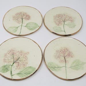 Set of 4 Hydrangea Flower, Ceramic Appetizer/salad/dessert Dishes - Etsy