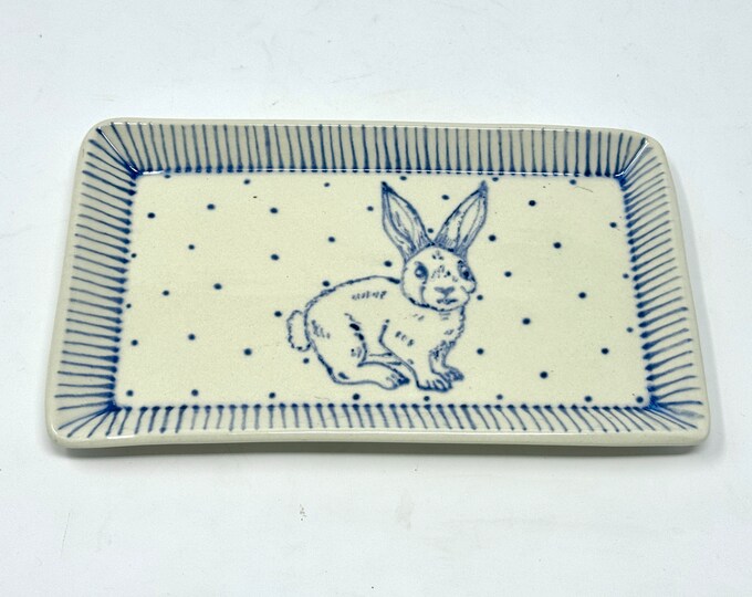 1 Hand-crafted, Ceramic, Bunny Rabbit Decorative Dish/ Tray - Etsy