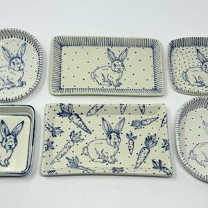 1 Hand-crafted, Ceramic, Bunny Rabbit Dish/ Tray - Etsy