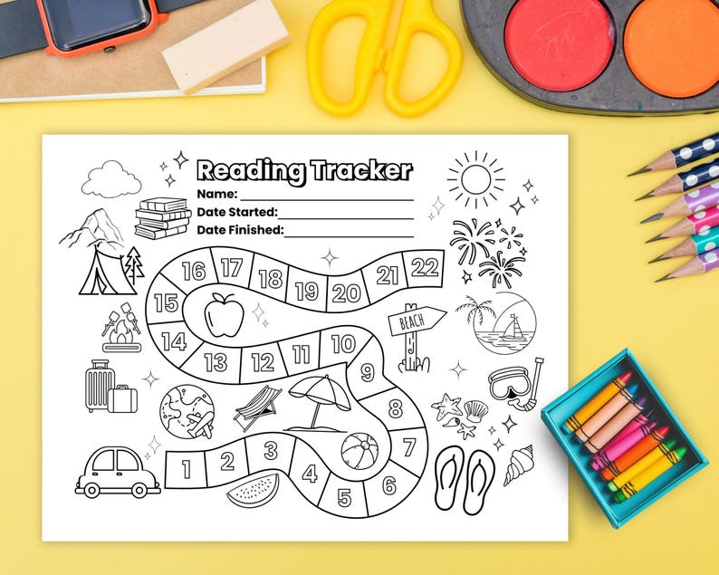 Reading Tracker Kids Reading Log Reading Journal Book Tracker Book Log ...