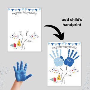 Handprint Art, Handprint Craft, Birthday Handprint, DIY Birthday Card ...