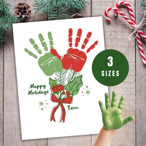 Christmas Handprint, Winter Handprint Art, Christmas Handprint Craft ...
