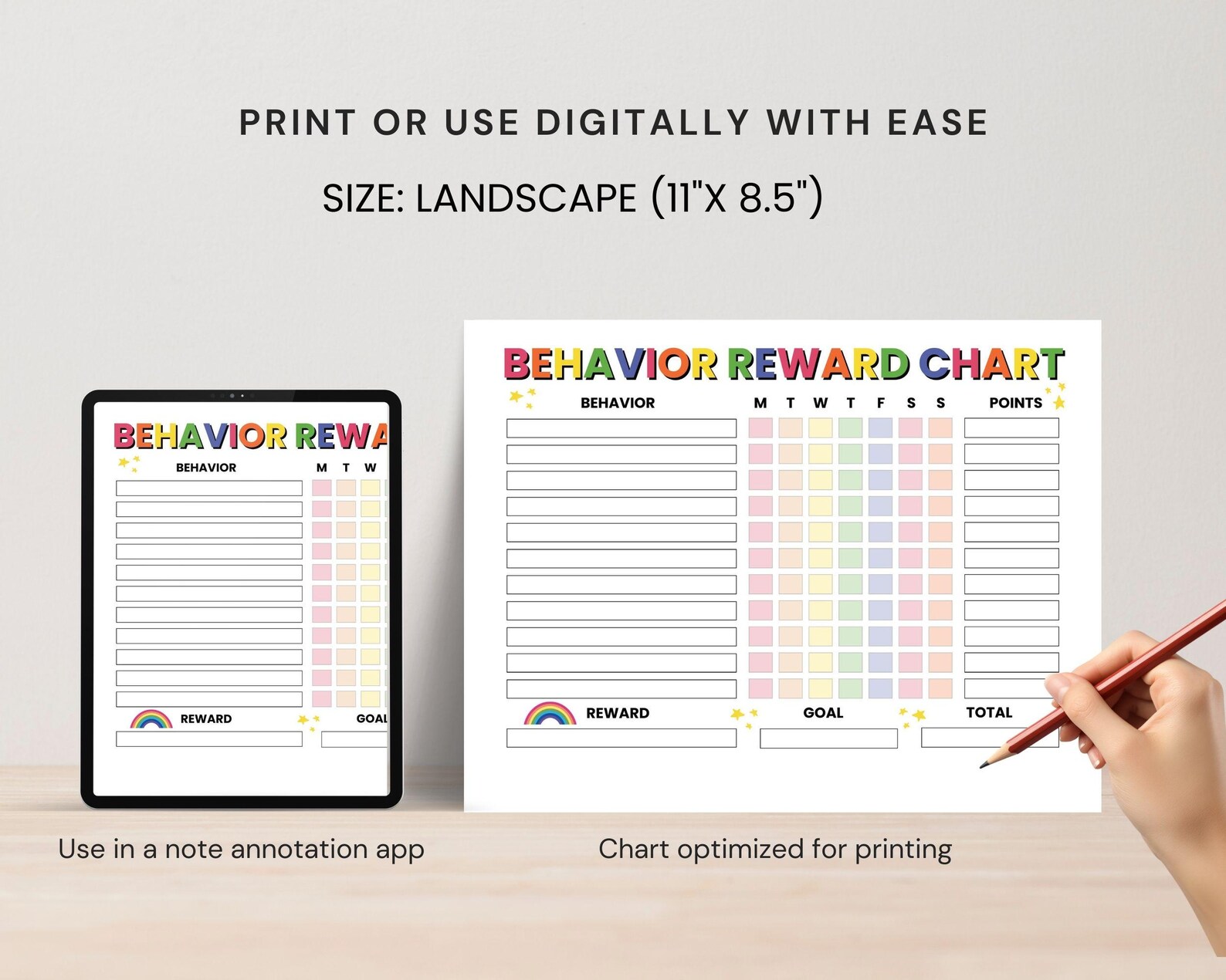 Behavior Reward Chart Tracker Routine Chart for Kids Star Sticker Chart ...