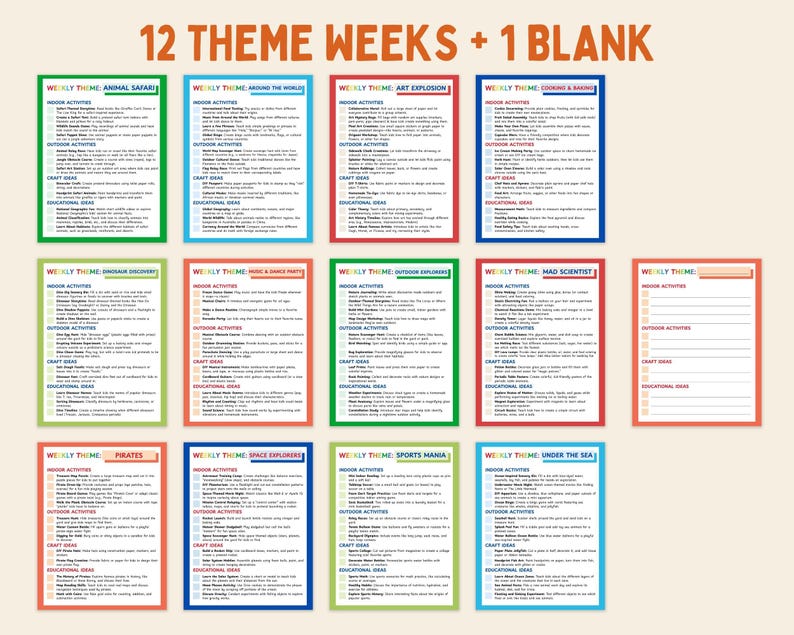 Summer Camp at Home Summer Activity Summer Camp Planner Camp Curriculum ...