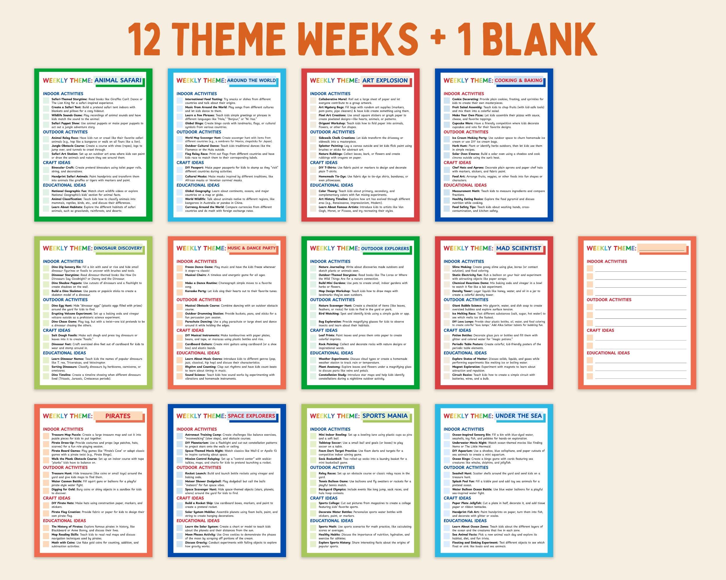 Summer Camp at Home Summer Activity Summer Camp Planner Camp Curriculum ...