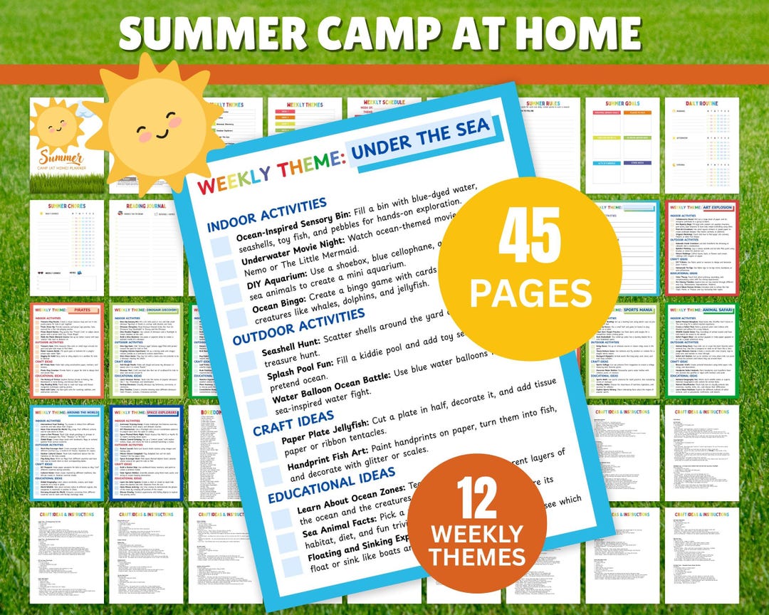 Summer Camp at Home Summer Activity Summer Camp Planner Camp Curriculum ...
