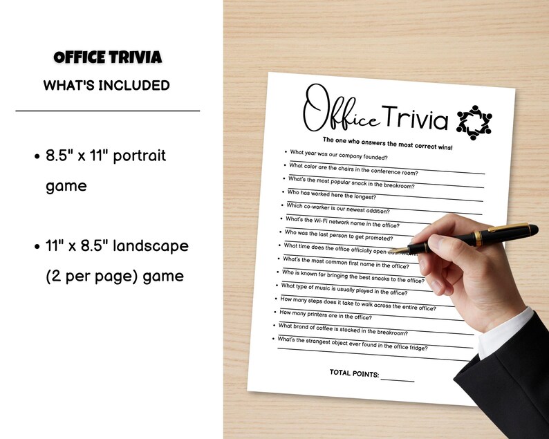 Team Building Games, Office Trivia, Office Party Games, Ice Breaker ...