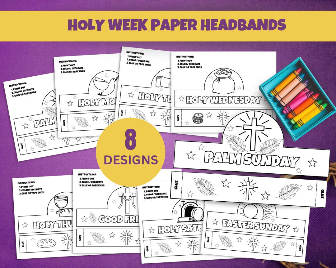 LDS Holy Week, Holy Week Printable, Headband Template, Printable Crown ...