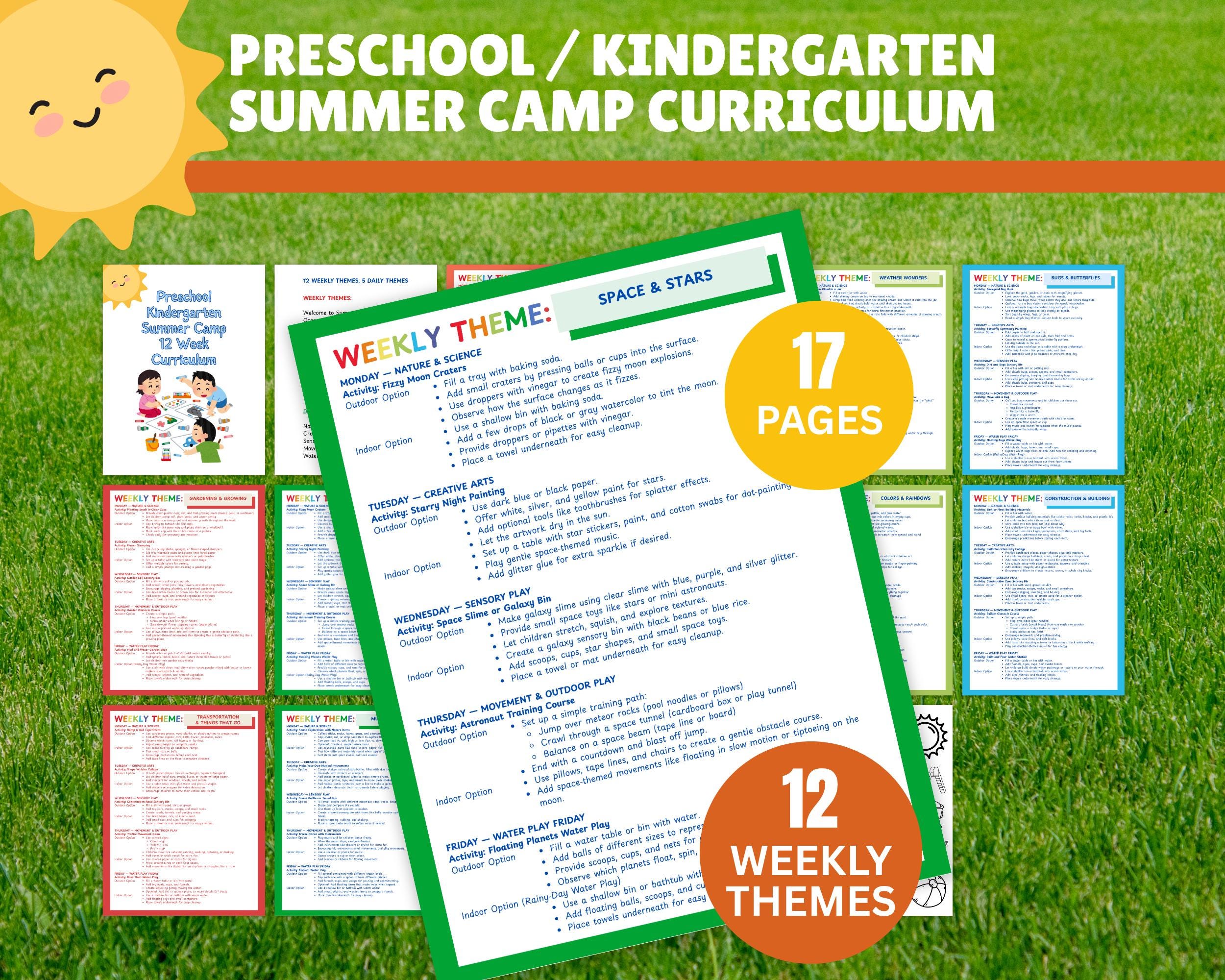 Preschool Summer Camp Curriculum, Preschool Summer Camp Themes ...