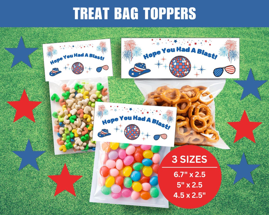 Treat Bag Topper, Fold Over Label, Treat Bag Labels, Cookie Bag Topper ...