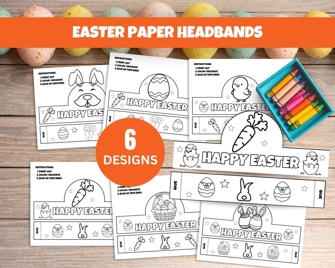 Easter Printable, Paper Crown Template, Easter Activity, Paper Headband ...