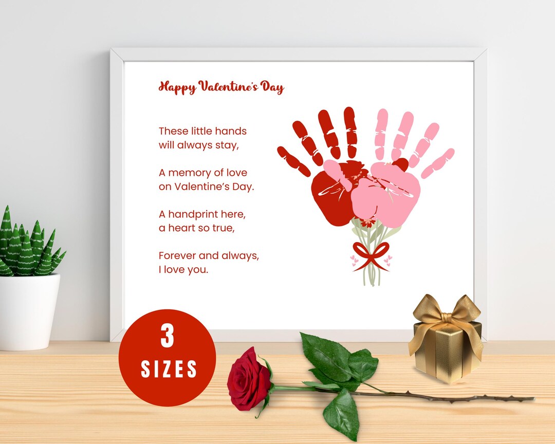 Valentines Handprint Craft, Valentine Handprint, Handprint Art ...