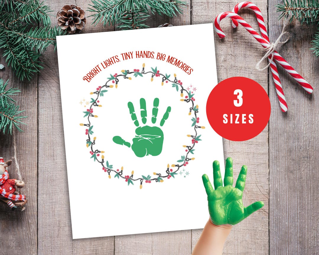 Christmas Handprint, Winter Handprint Art, Christmas Handprint Craft ...
