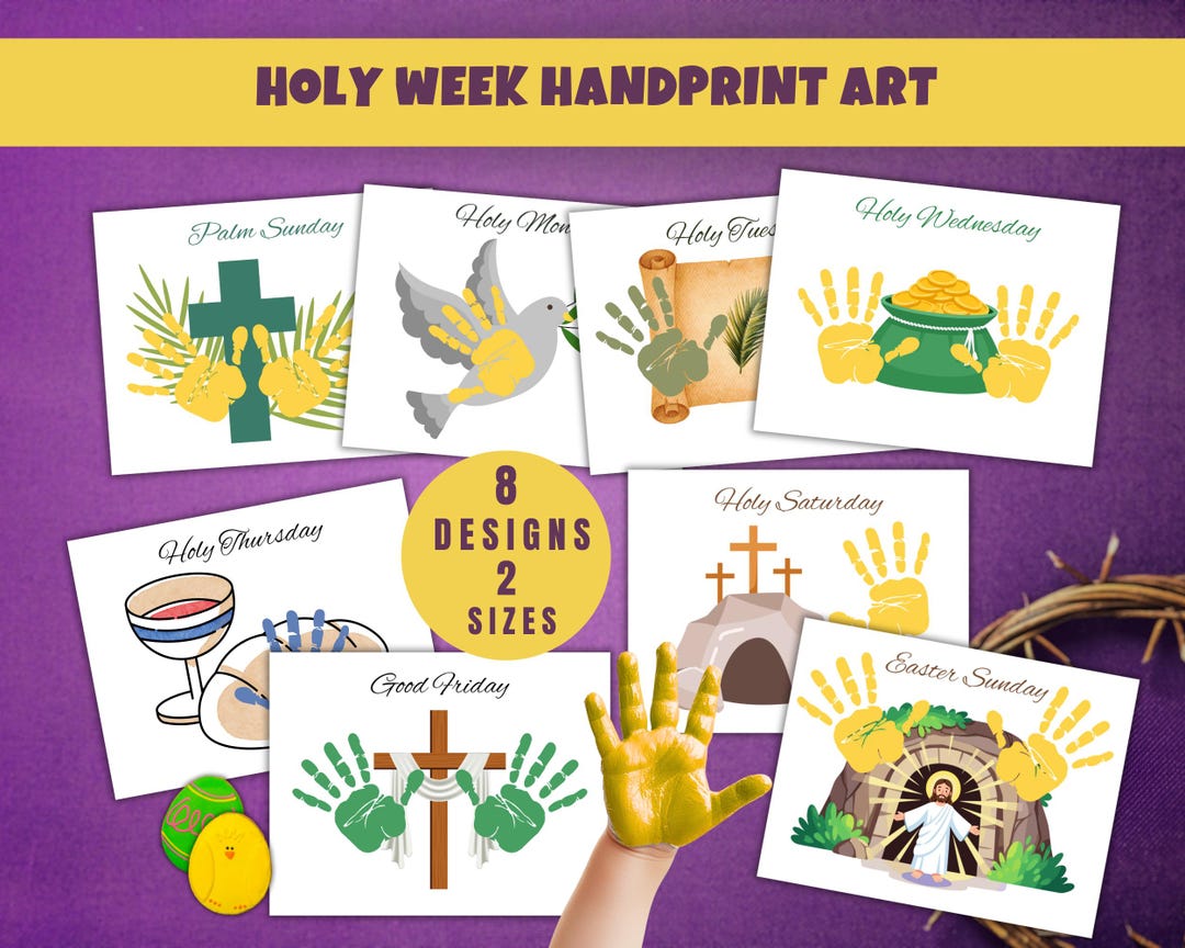 LDS Holy Week, Easter Handprint Art, Holy Week Printable, Sunday School ...