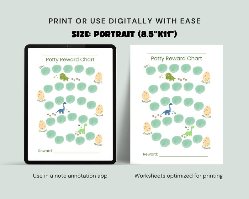 Potty Training Reward Chart for Toddlers Printable Potty Training ...