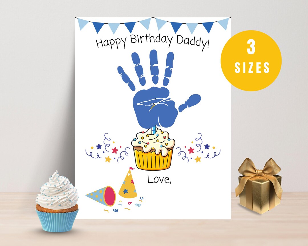 Handprint Art, Handprint Craft, Birthday Handprint, DIY Birthday Card ...