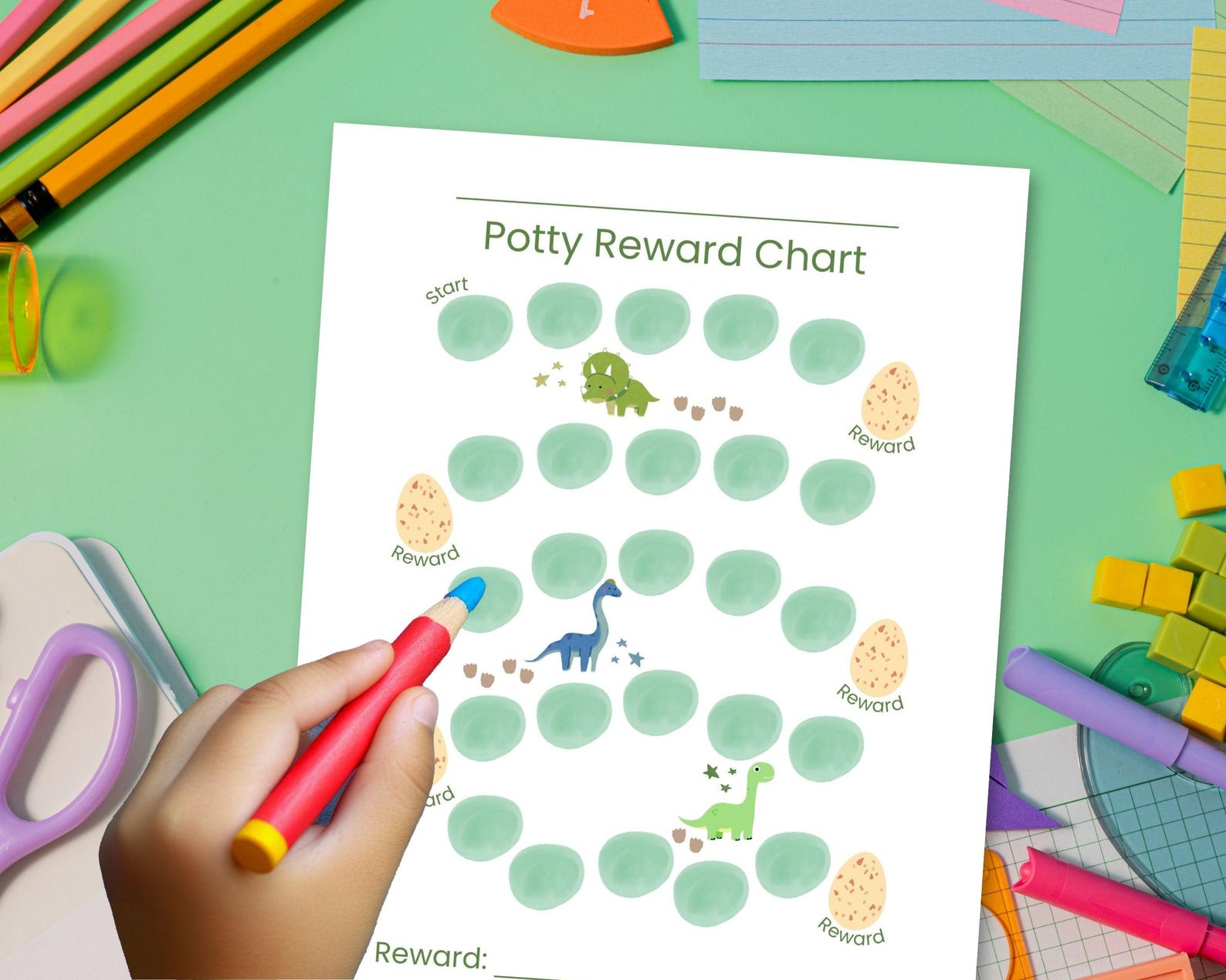 Potty Training Reward Chart for Toddlers Printable Potty Training ...