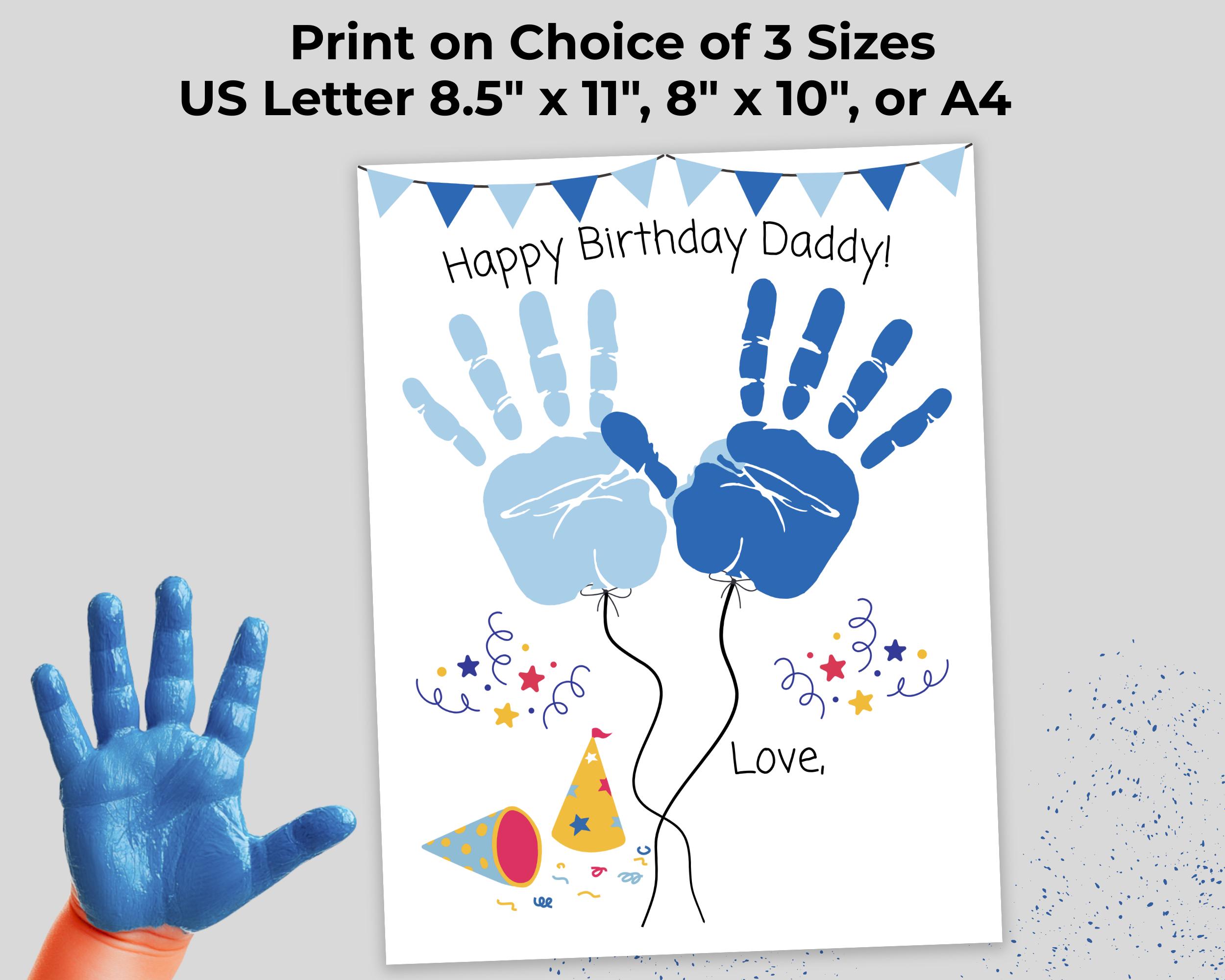 Handprint Art, Handprint Craft, Birthday Handprint, DIY Birthday Card ...