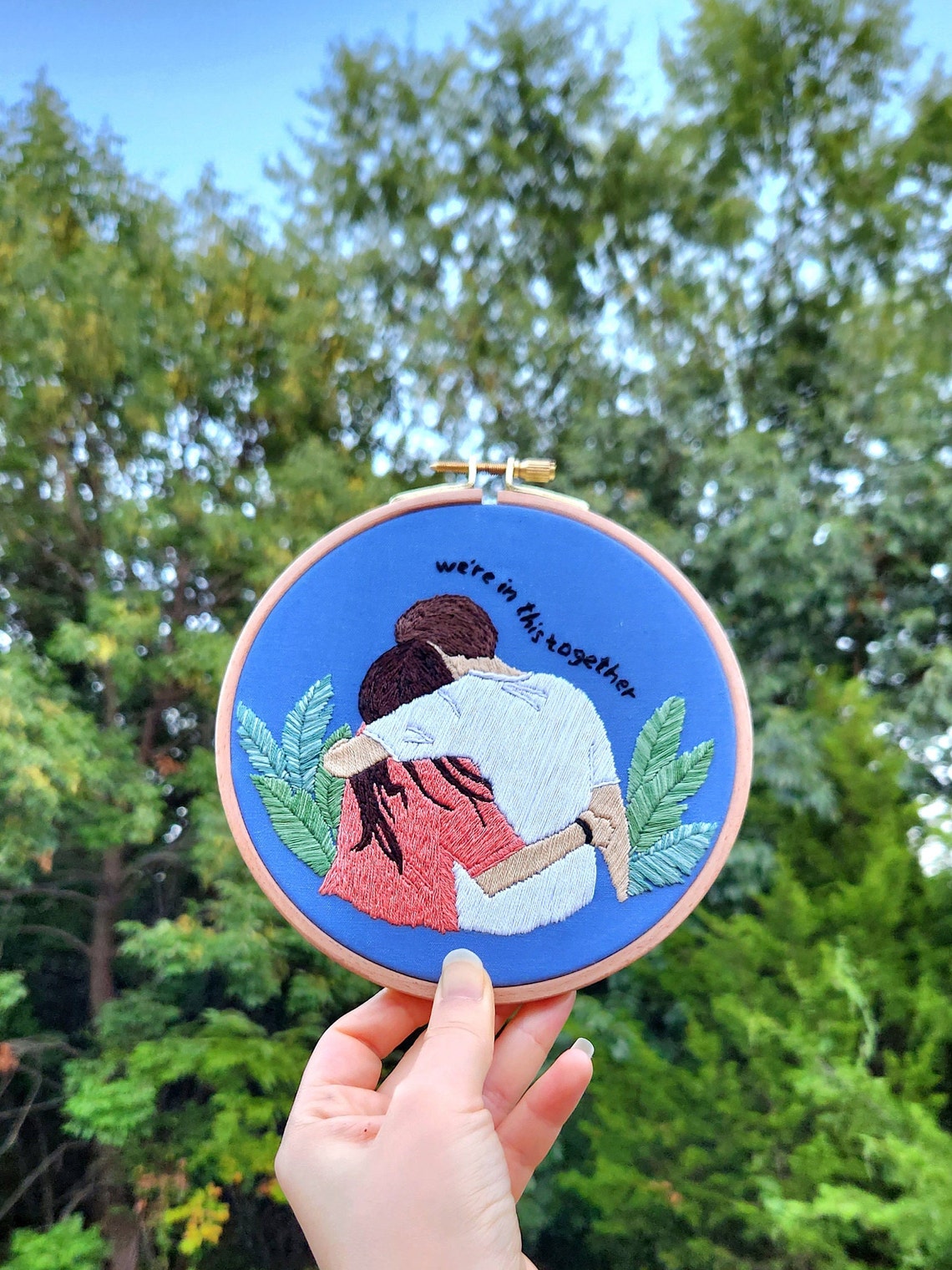 In This Together Couple Hand Embroidery Design Pdf Pattern With Video ...