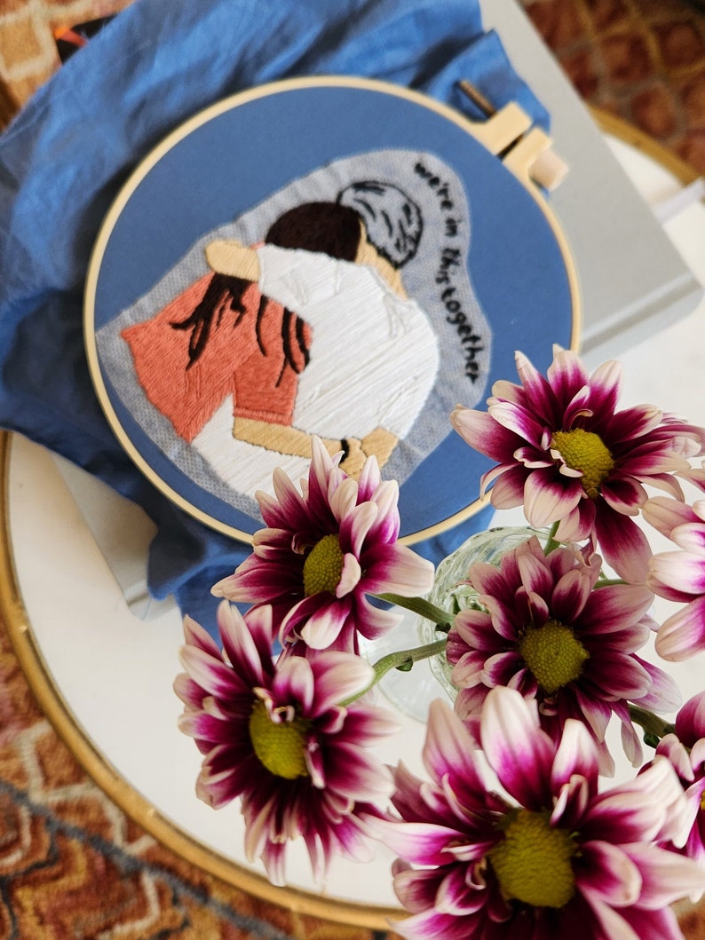 In This Together Couple Hand Embroidery Design Pdf Pattern With Video ...