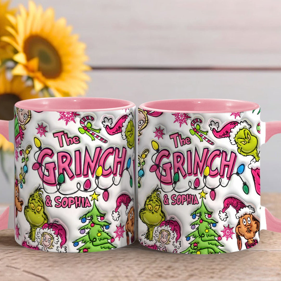 The Grinch Stolen Heart Custom 3D Mugs Mom Grinch Mugs - Etsy