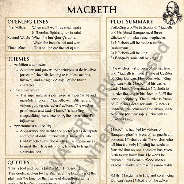Macbeth Poster - Etsy