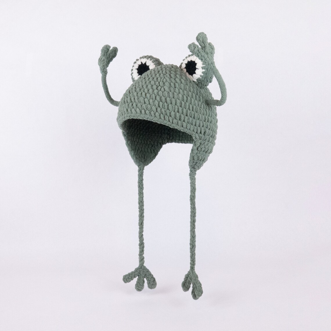 FROGGO Hat, Bendable Arms, Fluffy Animal Hat, Frog - Etsy