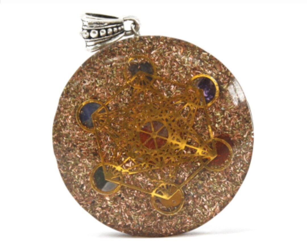 Large Metatron Chakra Orgonite Pendant - Etsy