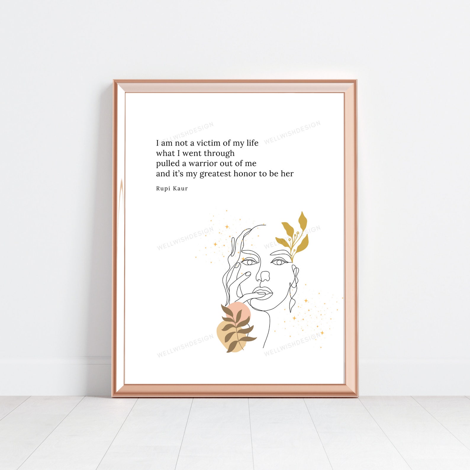 Rupi Kaur Warrior, Home Body, Self Love, Compassion, Feminist Wall Art, Minimal Empower Print ...