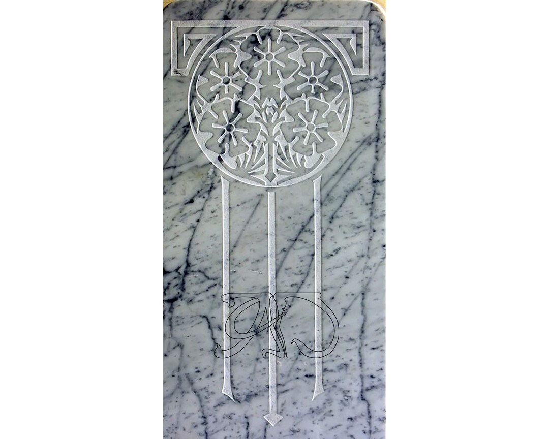 Art Nouveau Wall Stencil Wooden Mold Carved 3D Mold 82 for Creating a ...