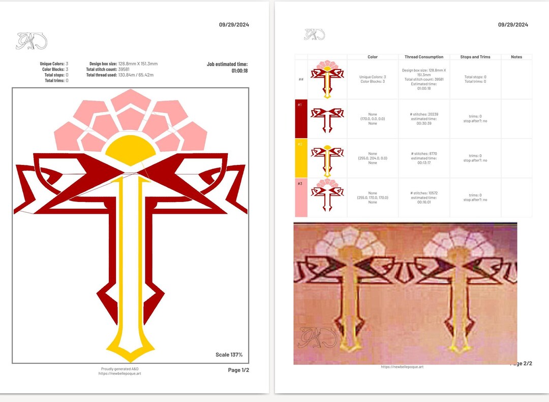 Floral Art Deco Machine Embroidery Design #169, Machine Embroidery ...