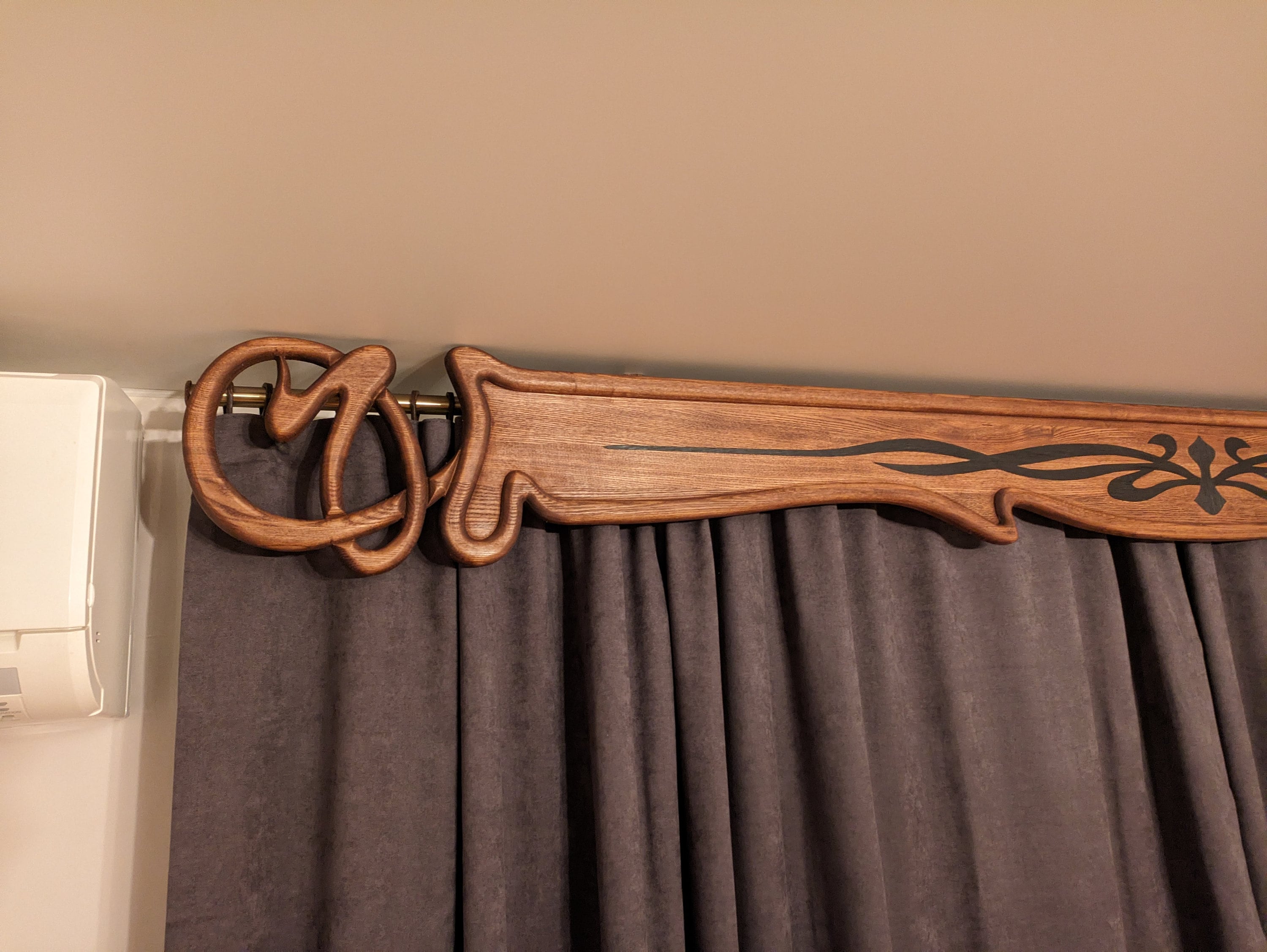 Wooden drapery rods store