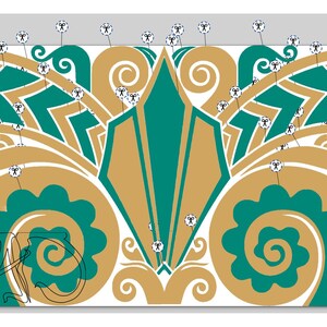 Floral Art Deco Machine Embroidery Pattern #175, Machine Embroidery ...