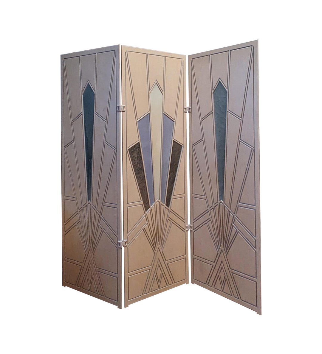 Art Deco Room Divider Folding Screen "snow Queen" (snedronningen) - Etsy