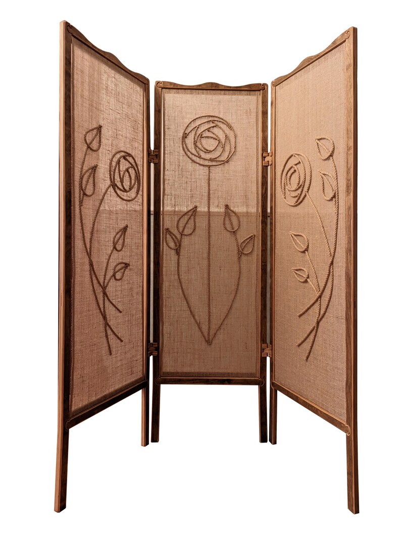 Boho Style Wooden Folding Screen, Room Divider for Studio Apartment ...