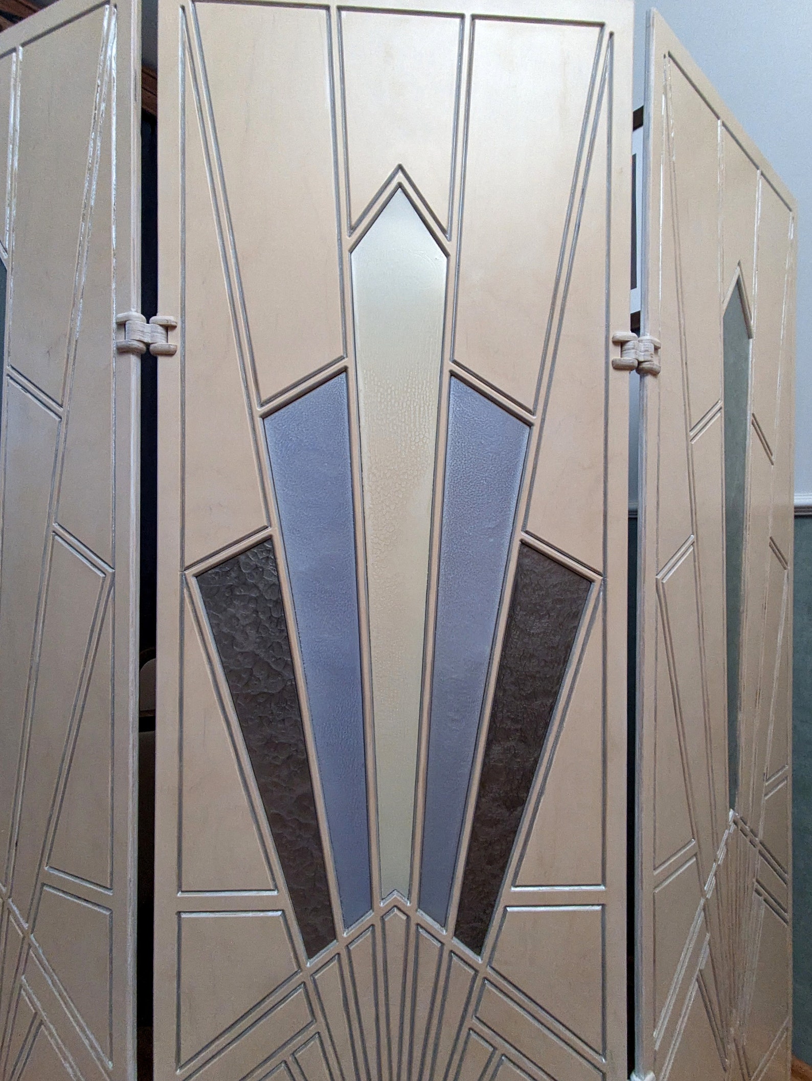 Art Deco Room Divider Folding Screen "snow Queen" (snedronningen) - Etsy