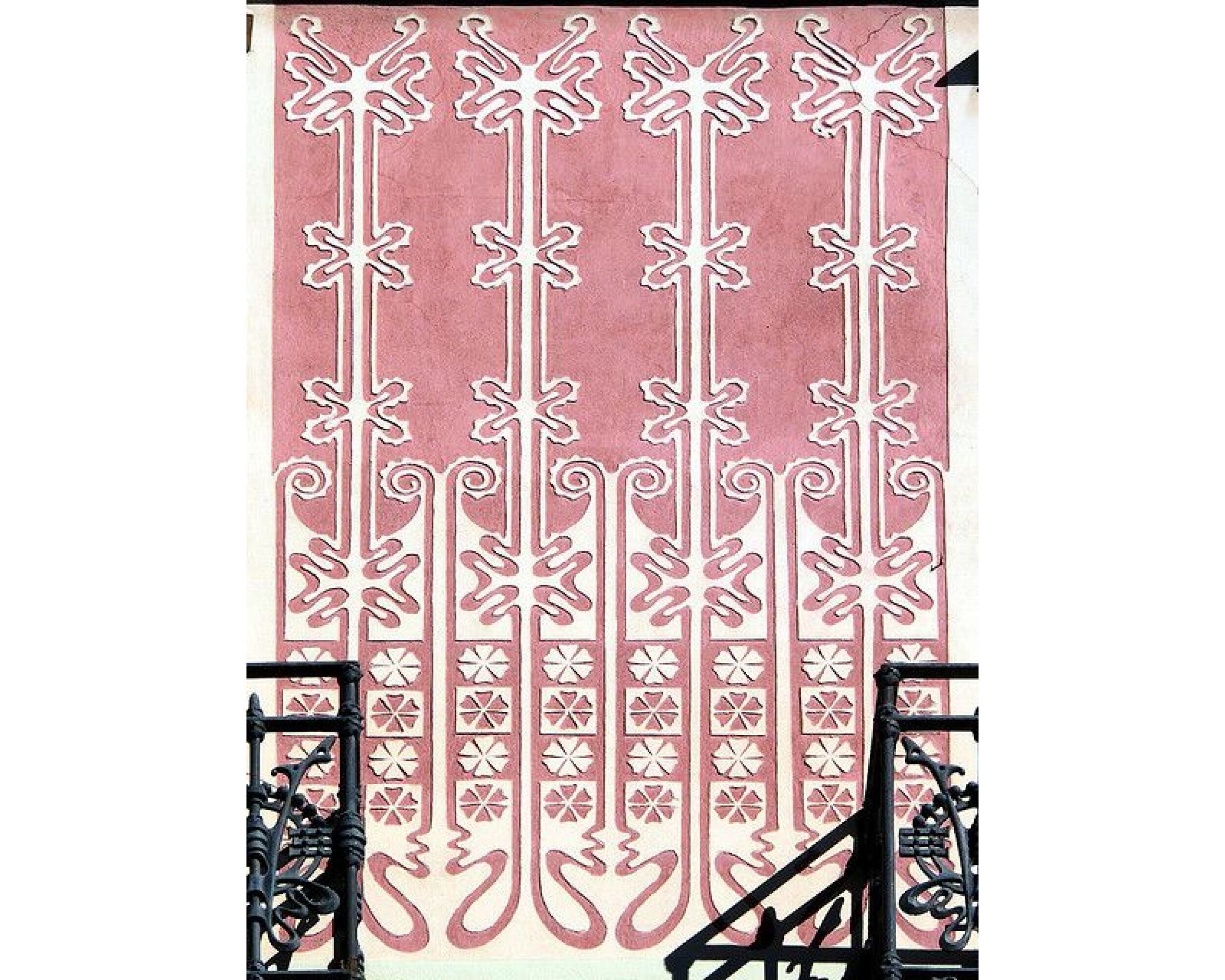 Art Nouveau Wall Stenсil 74 Very Large and Complex Stripe Digital ...