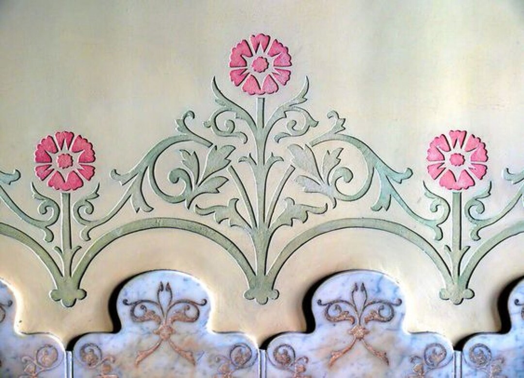 Art Nouveau Wall Border Stenсil 54 Stripe Digital Stencil Templates SVG ...