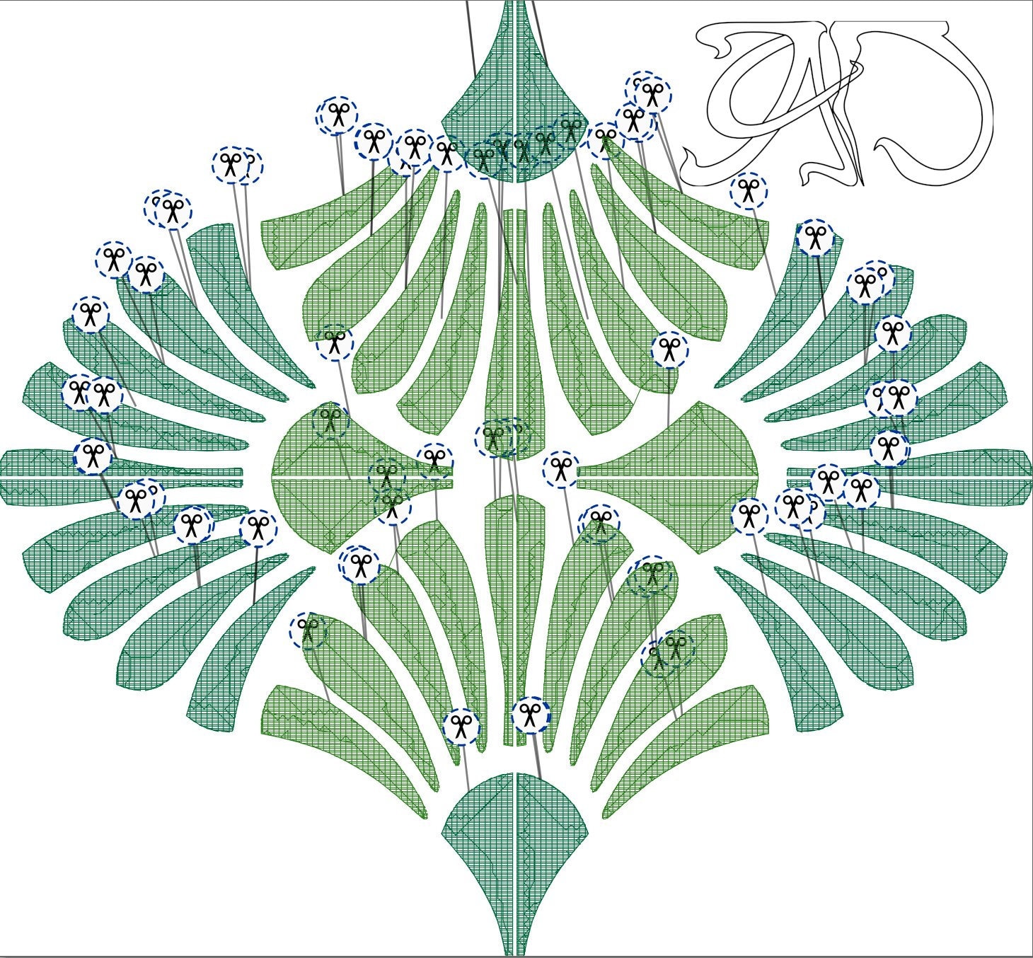 Art Deco Machine Embroidery Design #103, Machine Embroidery Files ...
