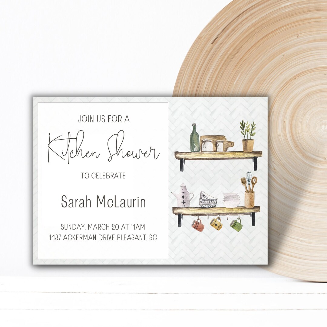 Kitchen Shower Invitation, Kitchen Tools Bridal Shower Invite, Wedding ...