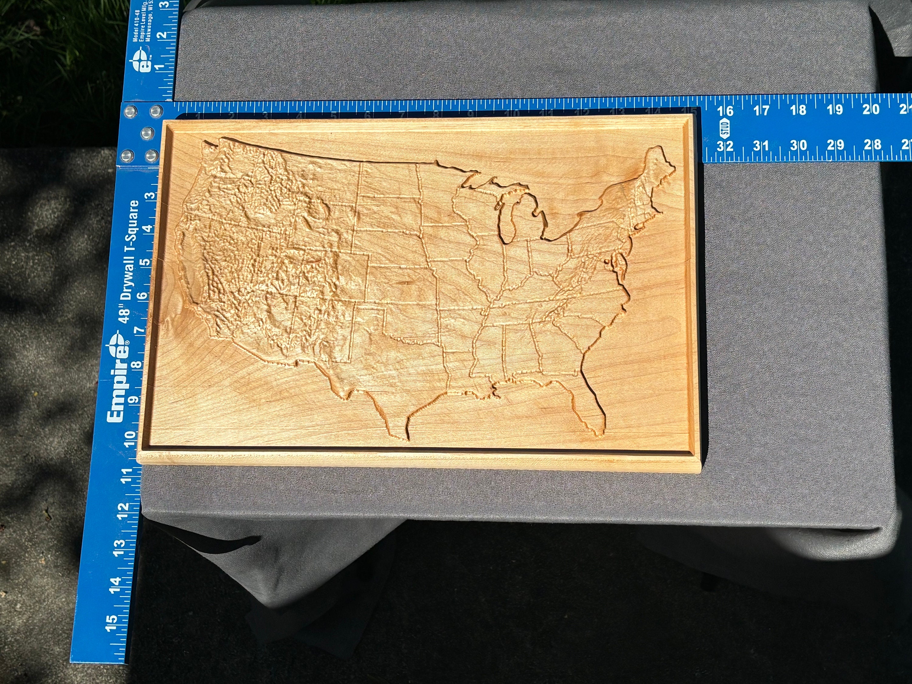 3D United States Map Wooden Wall Hanger - Etsy