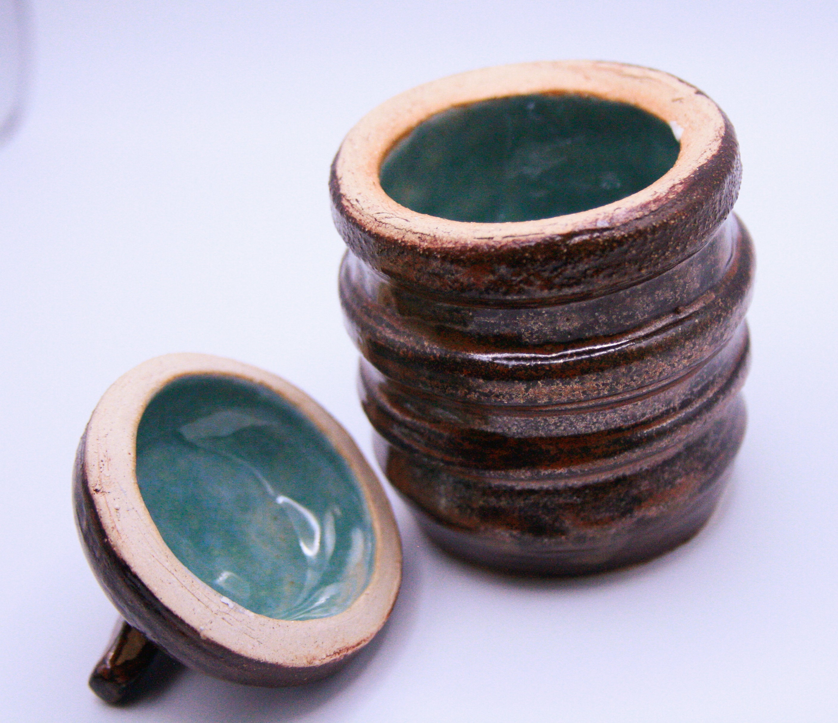 Copper Ridges Lidded Jar - Etsy