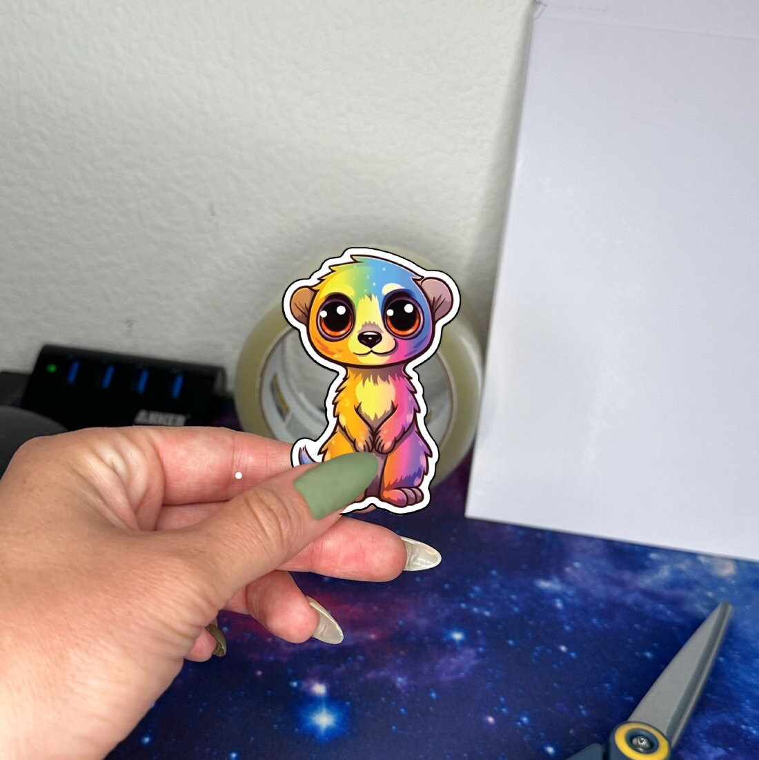 Cute Meerkat Sticker Adorable Rainbow Zoo Sticky Sweet Happy Animal ...