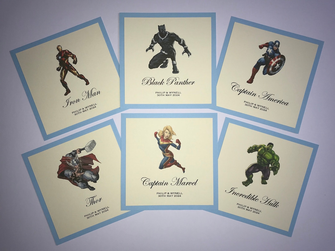 Superhero Table Numbers, Comic Book Wedding Decor, Marvel Table Signs ...