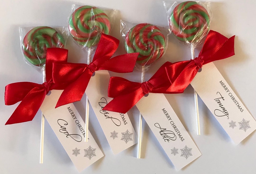 Personalised Christmas Lollipop, Festive Treat for Kids, Stocking ...