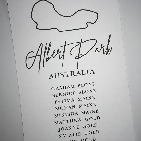 Race Car Table Seating Chart - Etsy