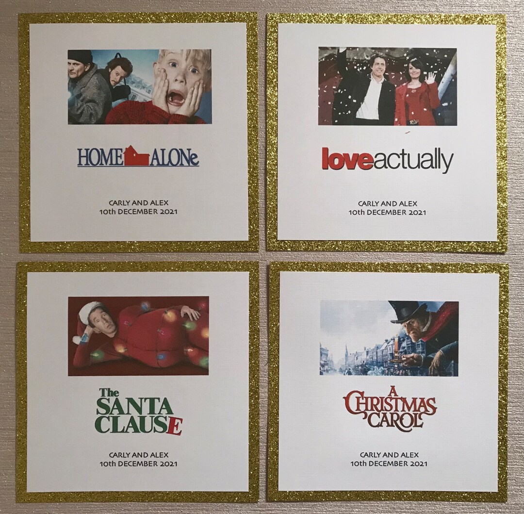 Christmas Movie Table Numbers, Winter Wedding Sign, Holiday Movie Decor ...