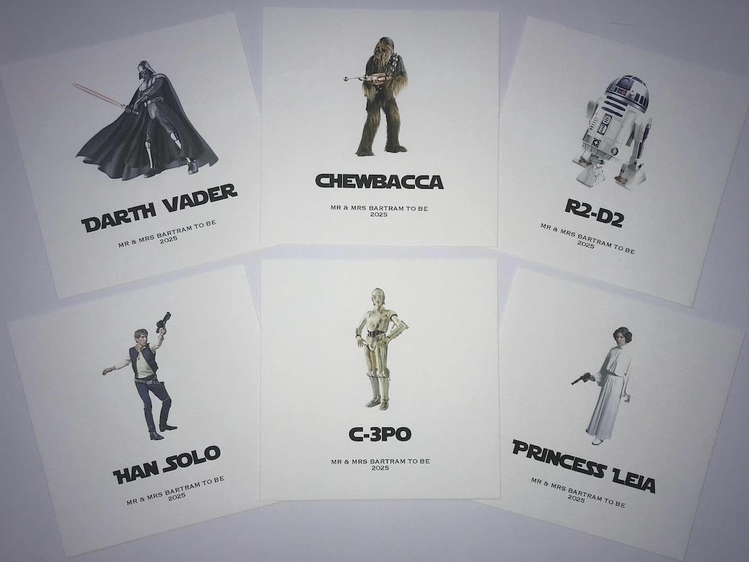 Star Wars Table Signs, SCI-FI Wedding Table Numbers, Personalised Star ...